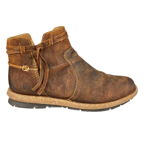 Born | Shoes | Born Womens Tarkiln Brown Distressed Ankle Boot Size Us ...